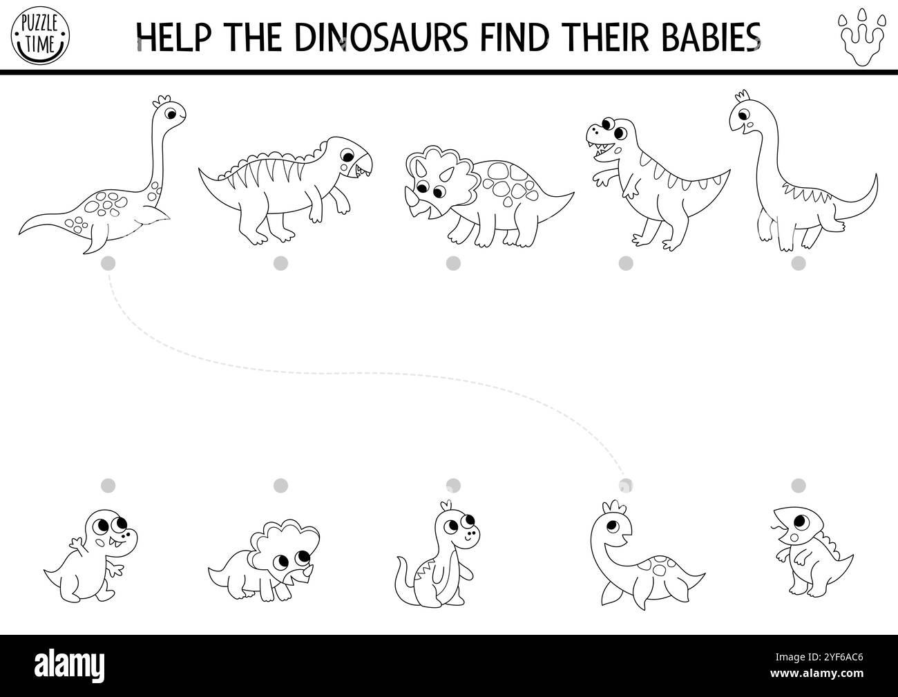 Mother and baby triceratops Black and White Stock Photos & Images - Alamy