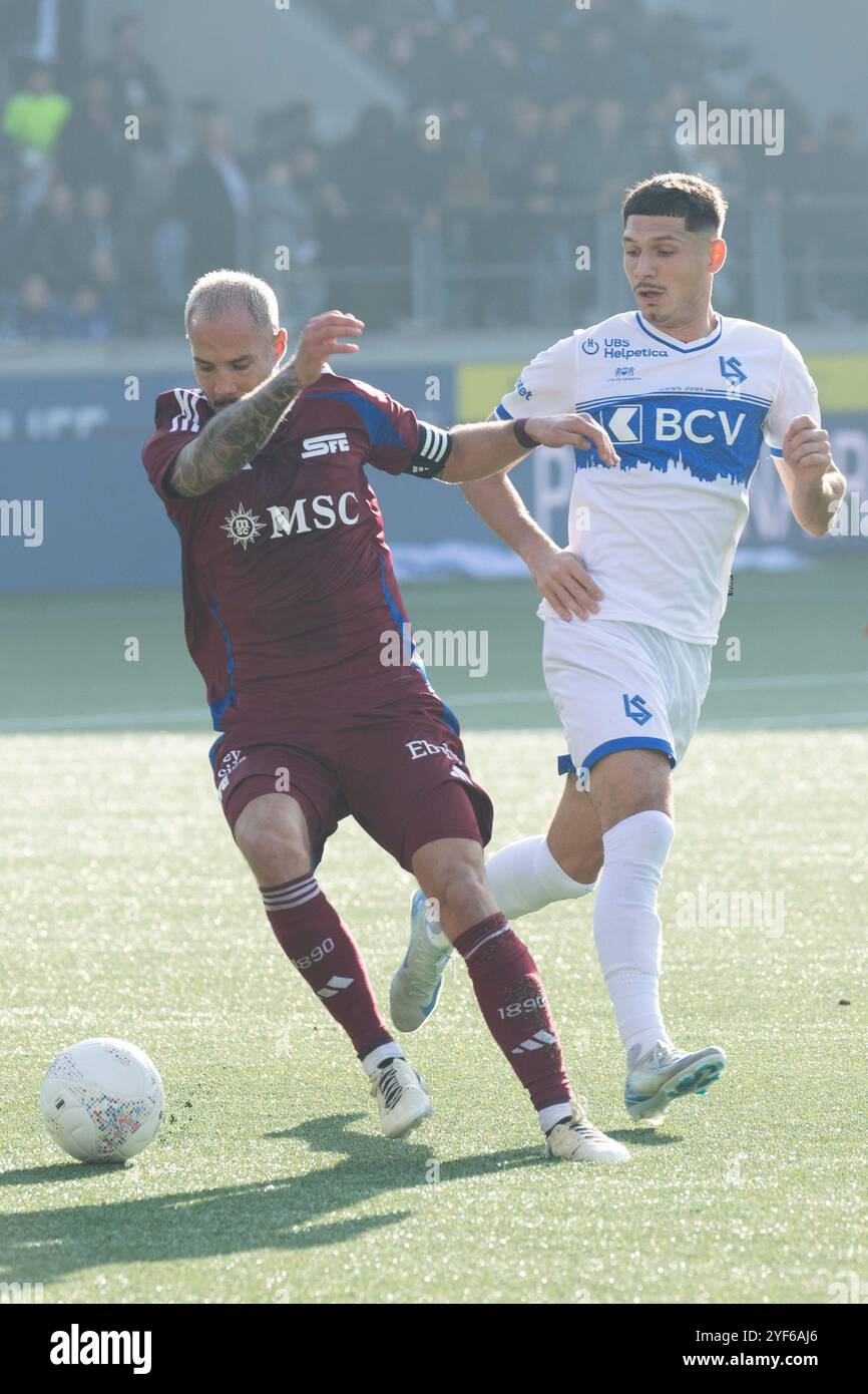 Lausanne, Switzerland. 3 November, 2024: Steve Rouiller (defender) of ...