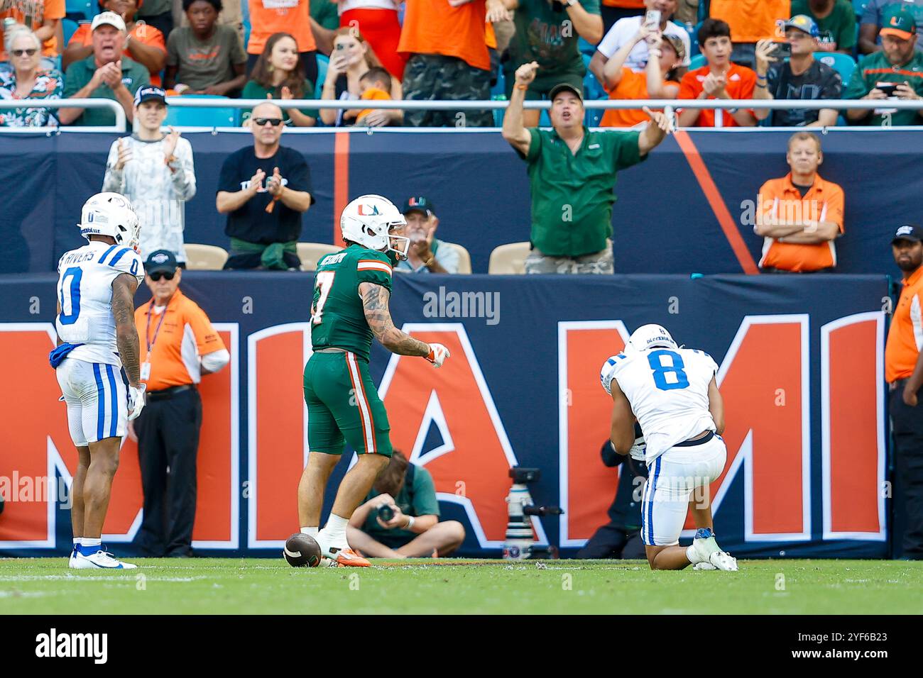 NOVEMBER, 2, 2024,Miami Hurricanes and Duke at the Hard Rock Stadium ...