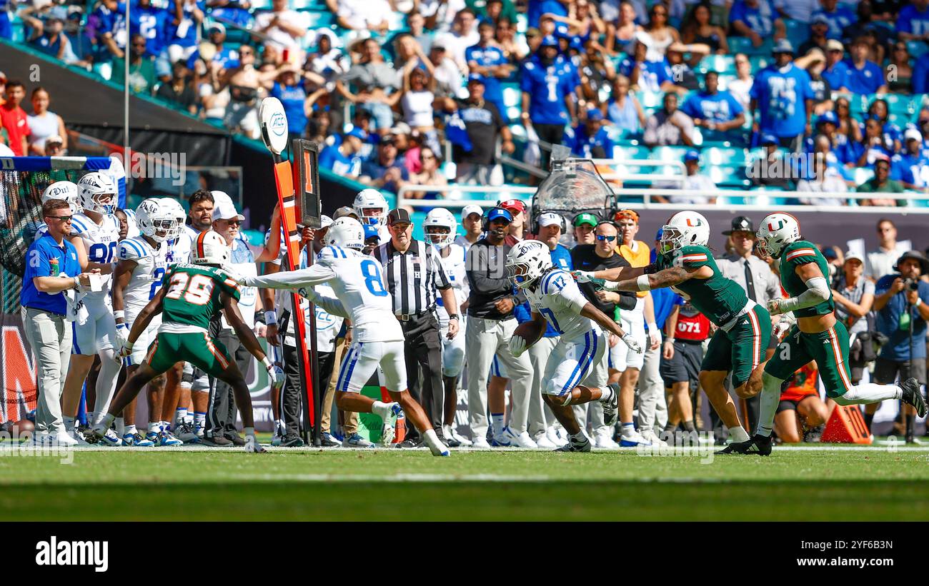 NOVEMBER, 2, 2024,Miami Hurricanes and Duke at the Hard Rock Stadium ...