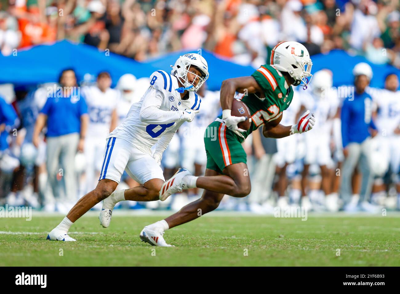 NOVEMBER, 2, 2024,Miami Hurricanes and Duke at the Hard Rock Stadium ...