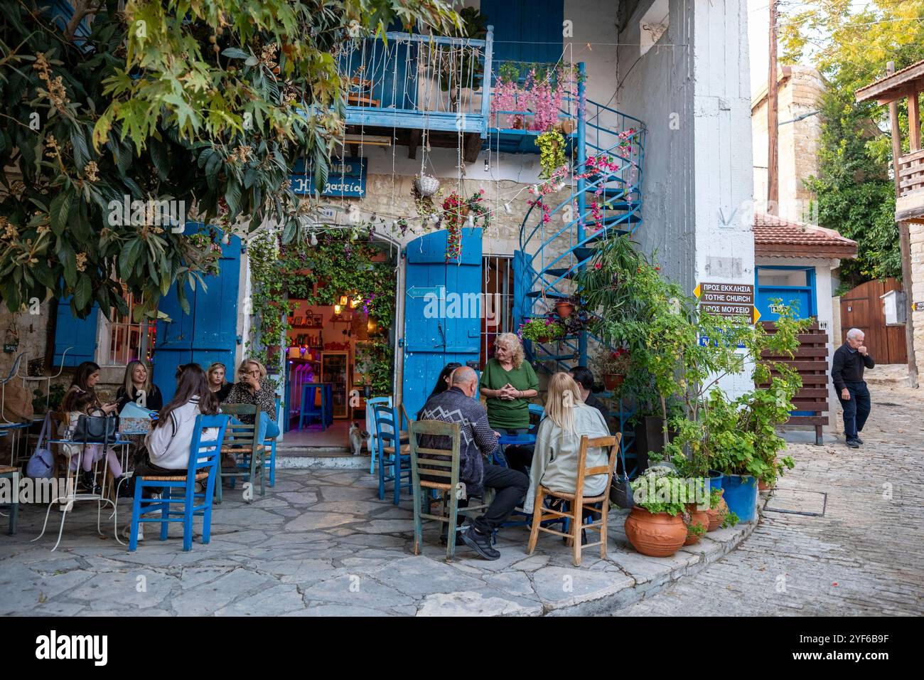 Historic Plateia (The Square) Coffee House in Vouni village, Limassol ...
