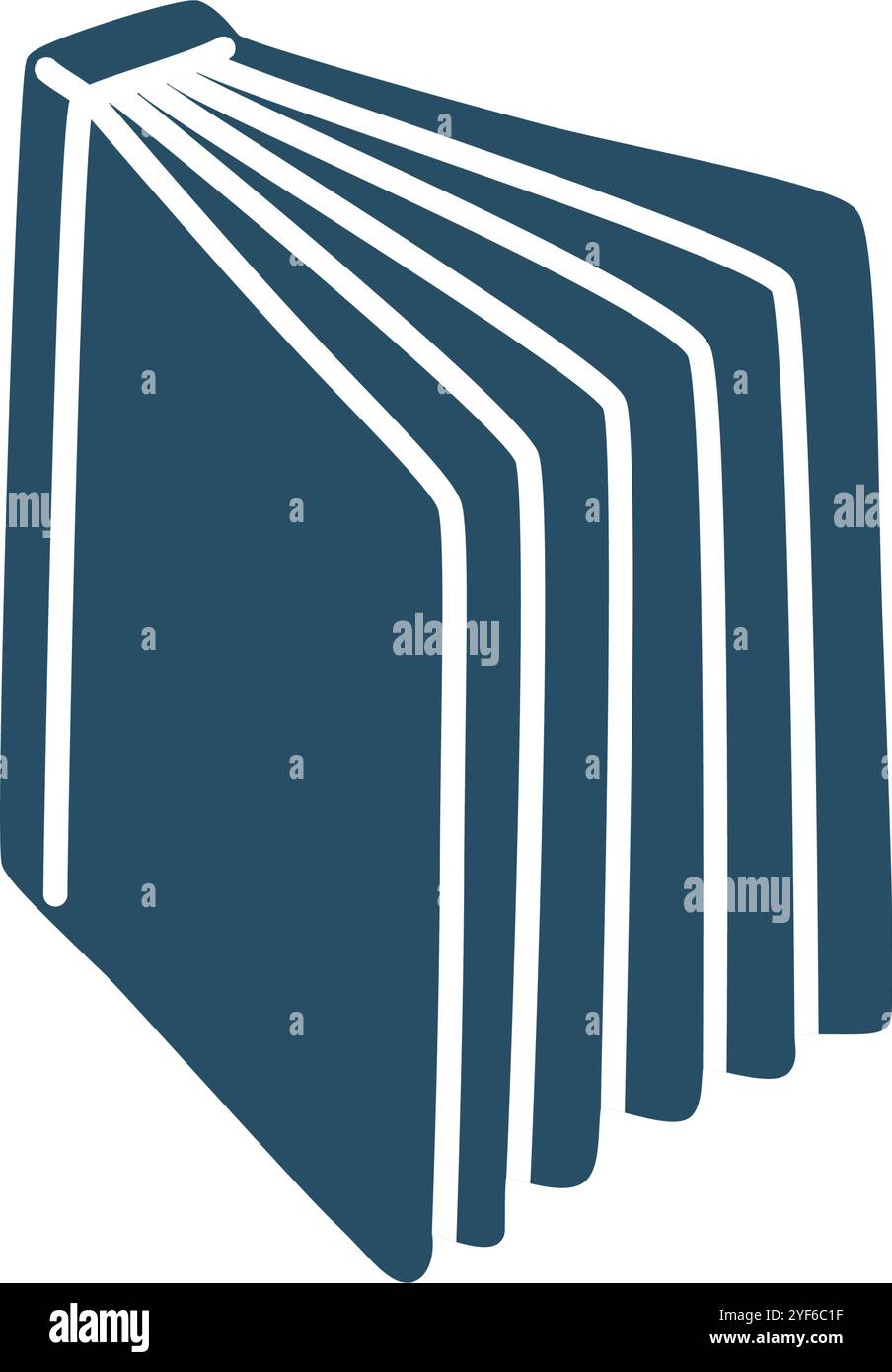 Doodle book icon hand drawn in a modern minimalistic style. Knowledge ...