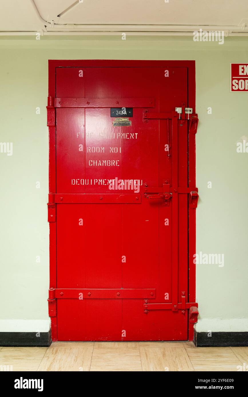 Fire Department room door at the Diefenbunker, Carp, Ontario, Canada ...