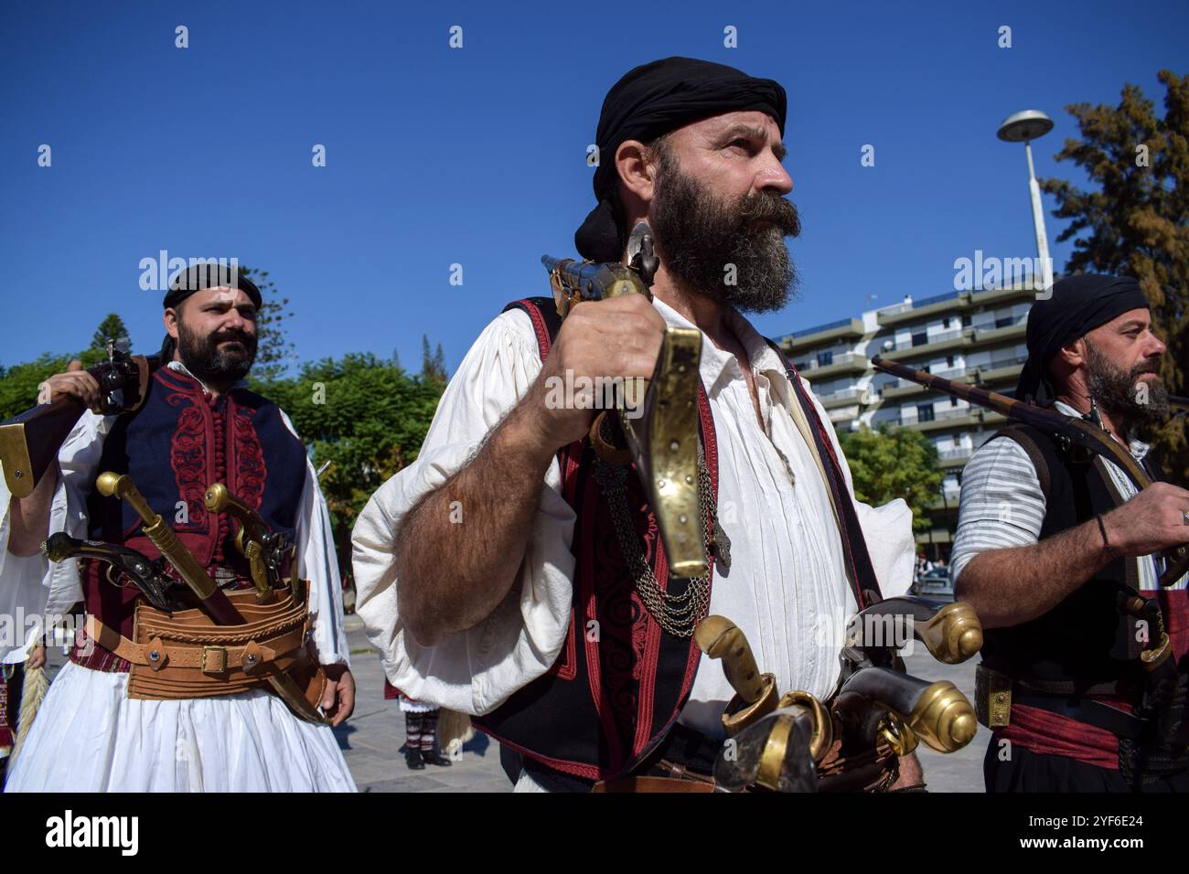 Patras, Greece. 3 November 2024. People dressed in traditional Greek ...