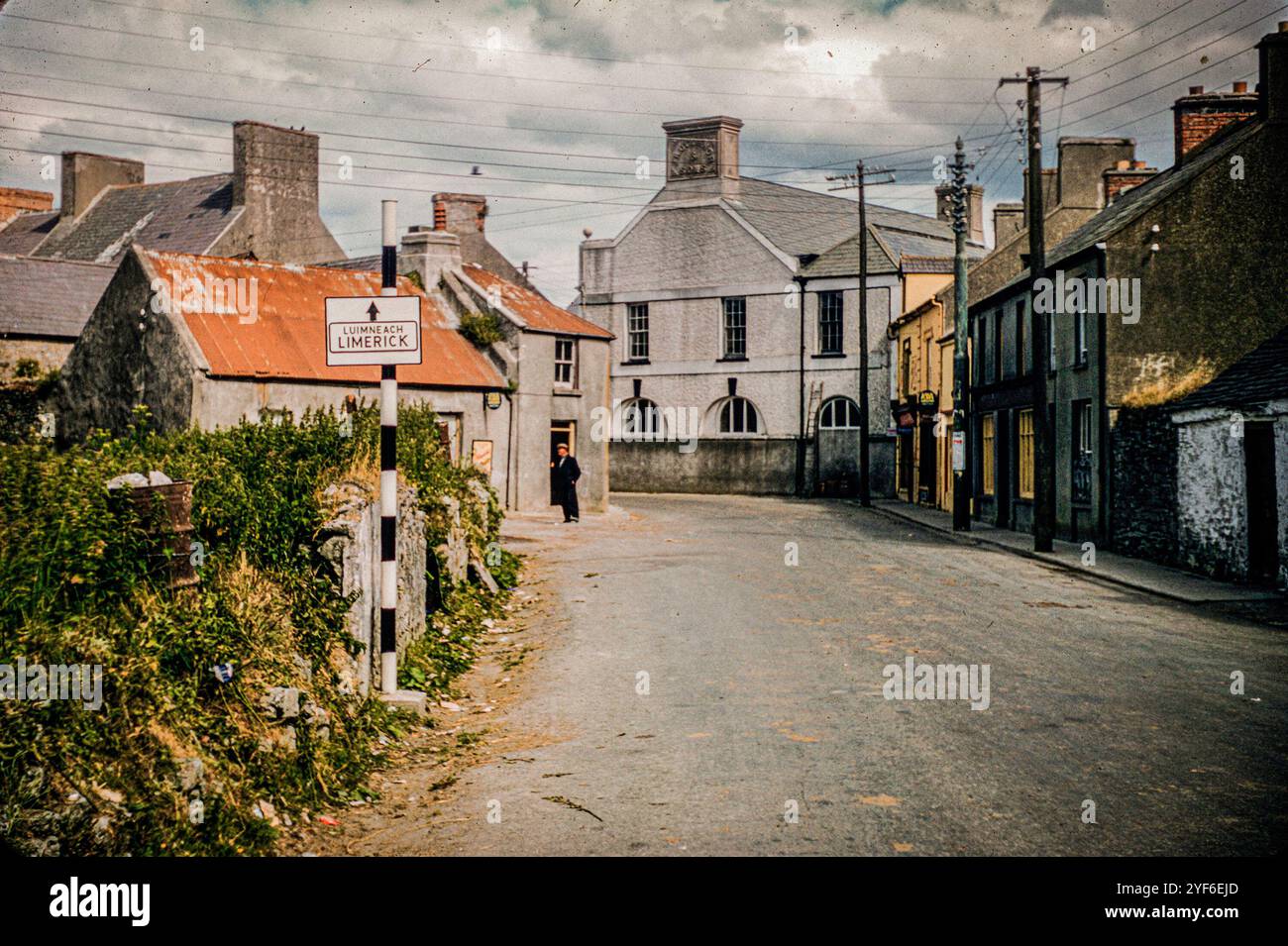A scene from Castleisland, County Kerry, Ireland taken in 1957 with a ...