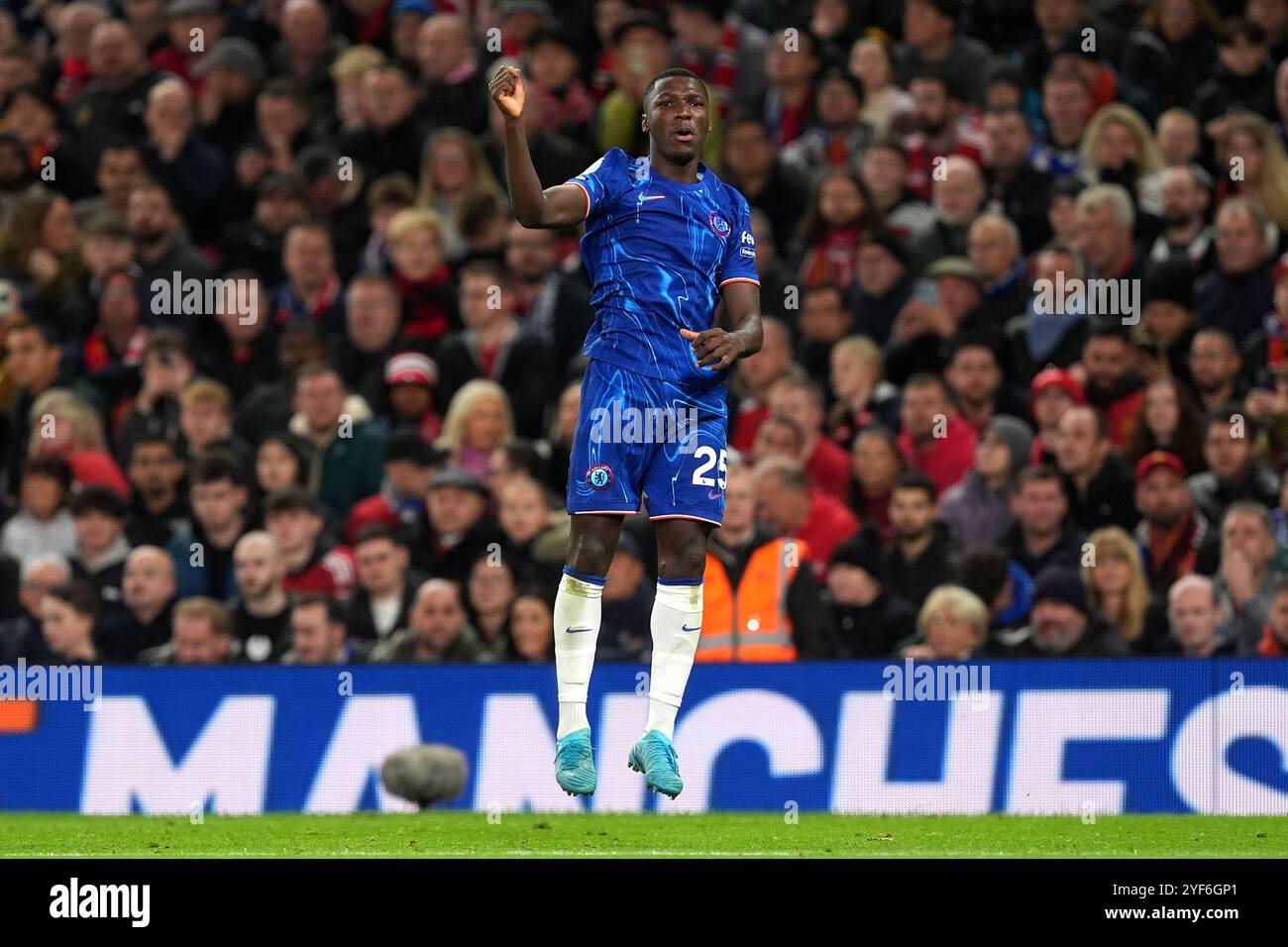 Chelsea's Moises Caicedo celebrates scoring their side's first goal of ...
