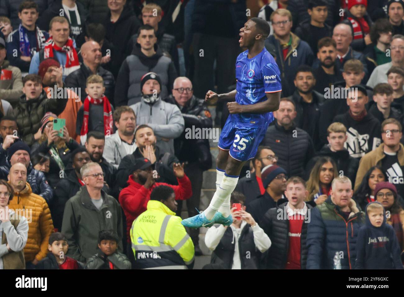 Chelsea's Moises Caicedo celebrates after scoring his side's opening ...