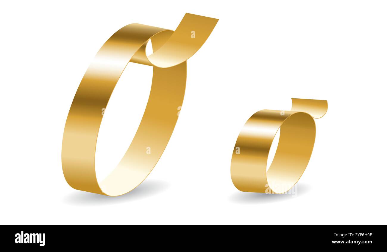 Old styled golden decorative letter of English alphabet. Character O ...