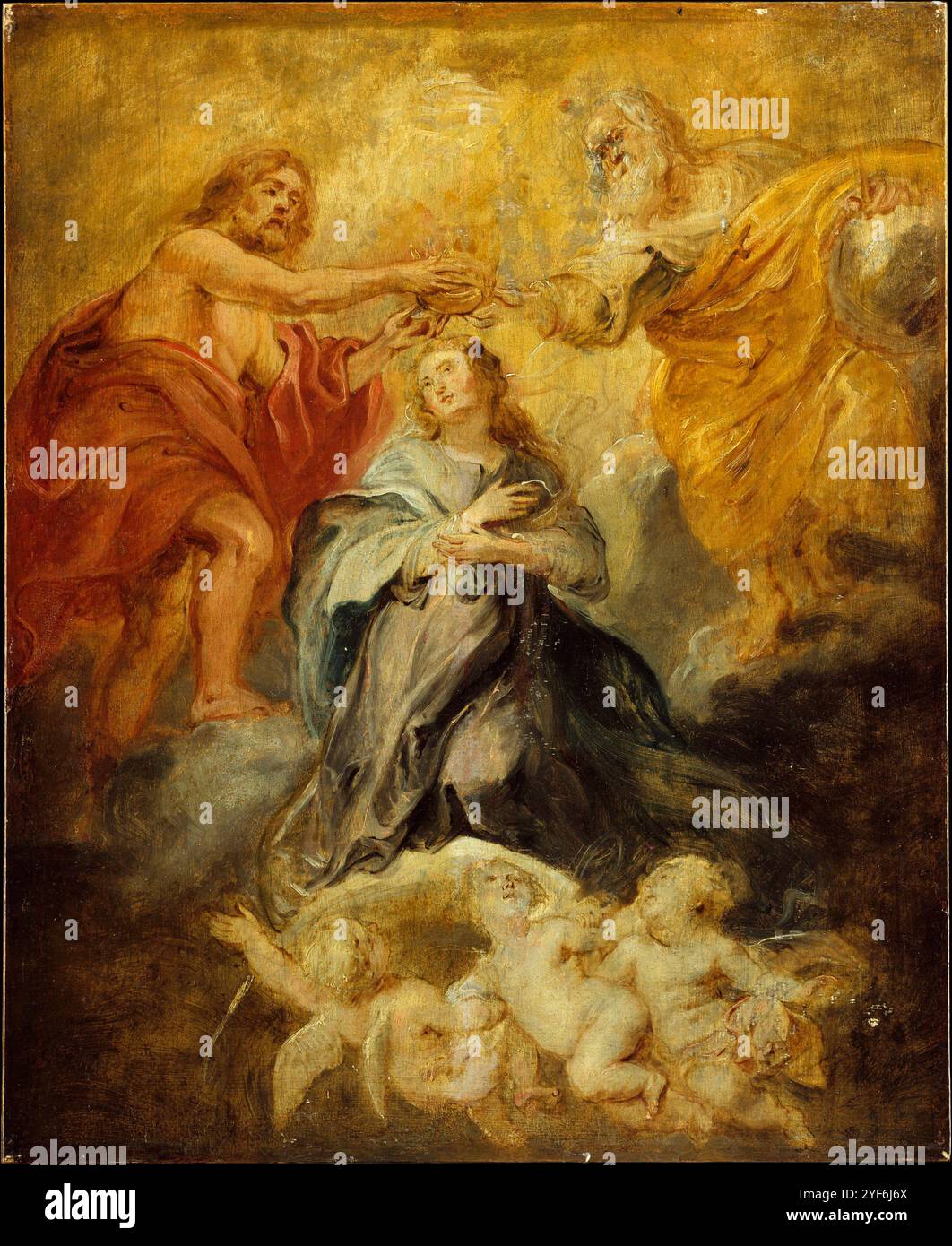 The Coronation of the Virgin. Peter Paul Rubens. ca. 1632–33 Stock Photo - Alamy
