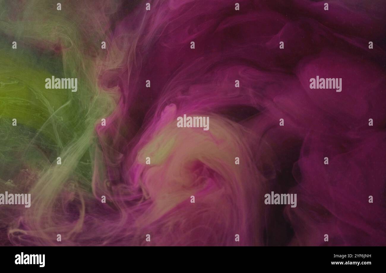 Oil drawing. Color synthesis. Talented design. Particle underwater ...