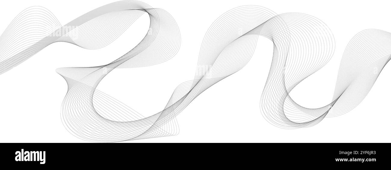 abstract curved lines of fluid motion. Vector illustration Stock Vector ...