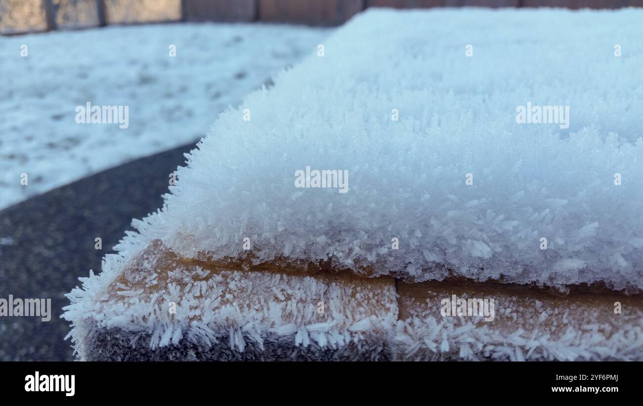 A closeup view of a building up ice and frost Stock Photo - Alamy