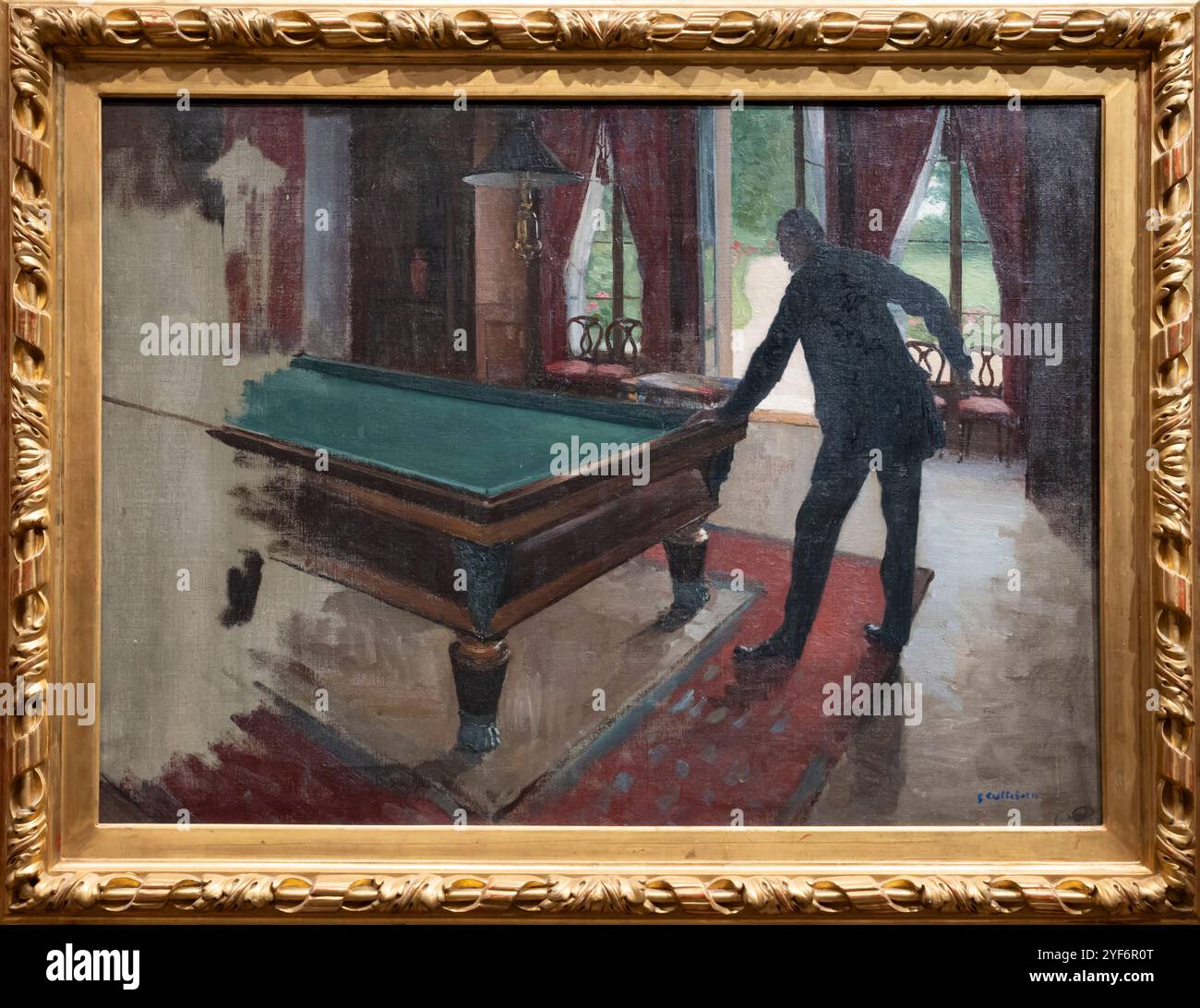 Paris, France - 05 13 2023: Orsay Museum. Billiards painted by Gustave ...