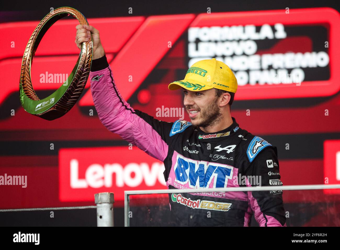 GASLY Pierre (fra), Alpine F1 Team A524, portrait trophy podium during ...