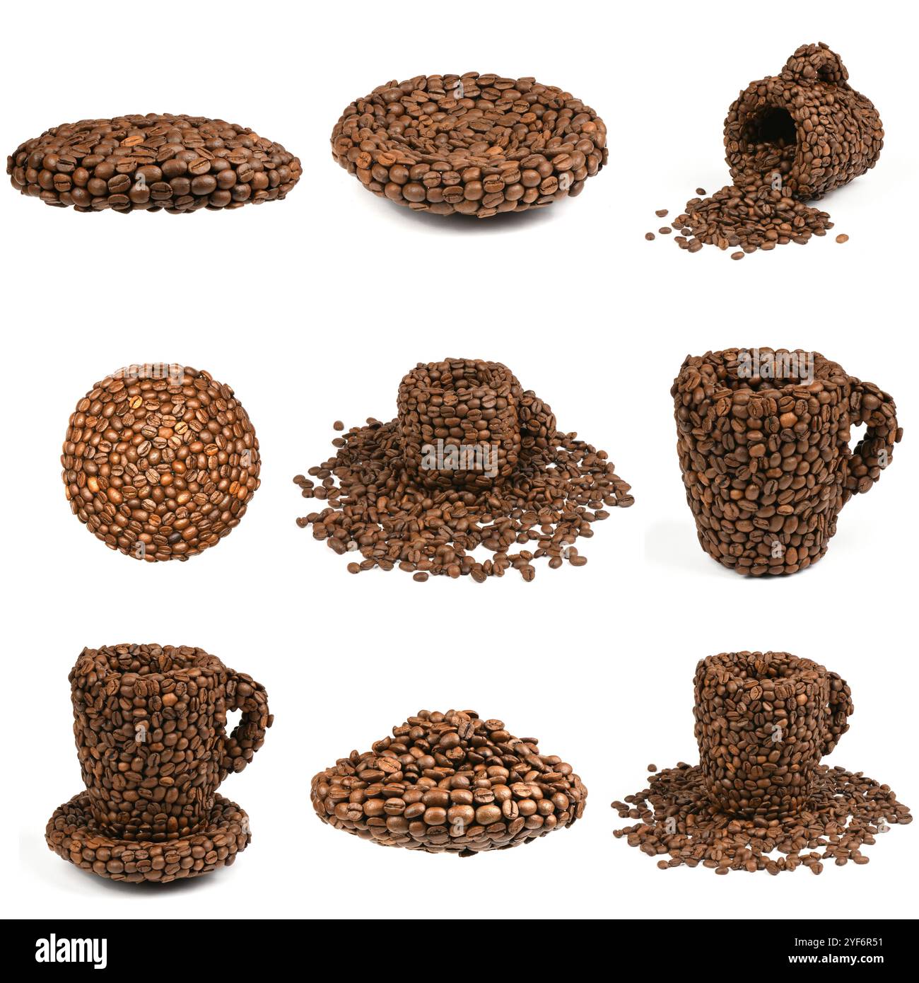 Table full coffee cups Cut Out Stock Images & Pictures - Alamy