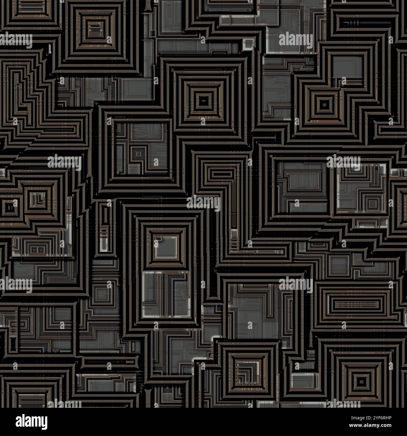 Boxy Frame Pipes copper Seamless pattern with squares and rectangles ...