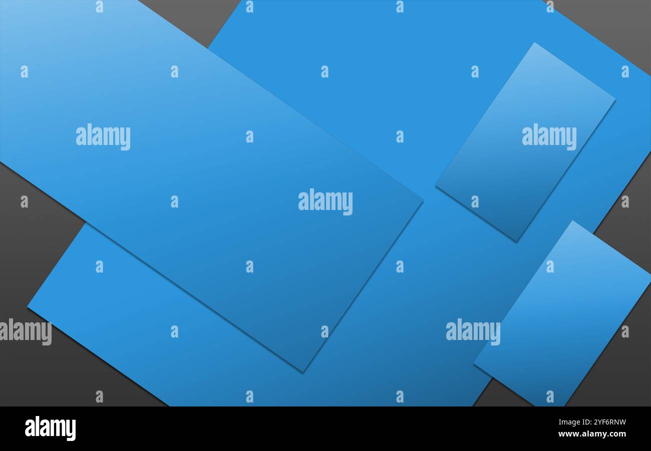 Blue promotional paper blank template for presentation layouts and ...