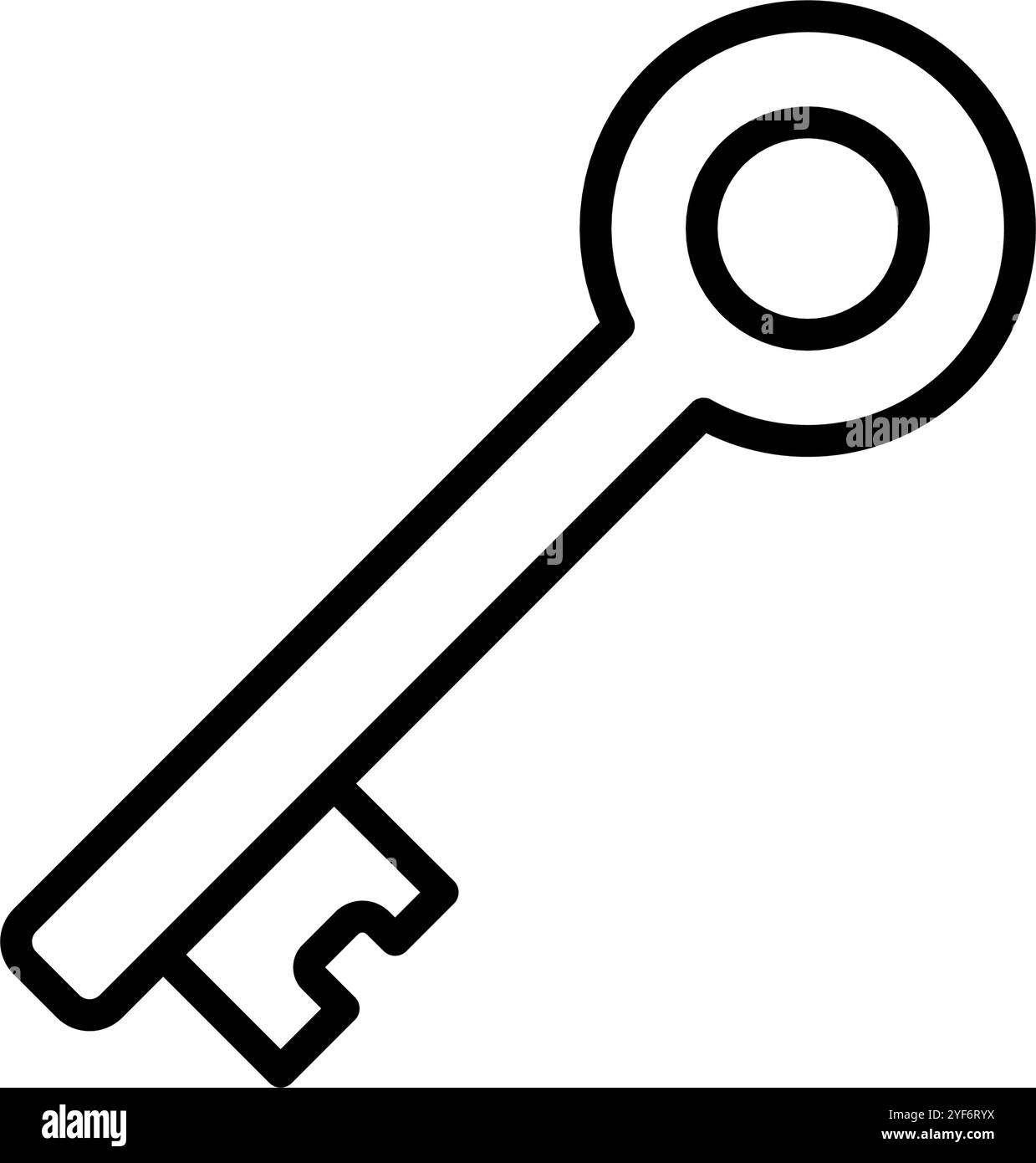 old key - simple vector icon Stock Vector Image & Art - Alamy
