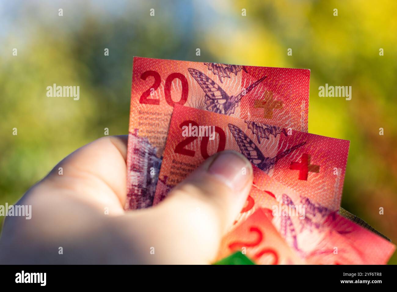 Swiss franc Currency Banknote. CHF Money Currency Stock Photo - Alamy