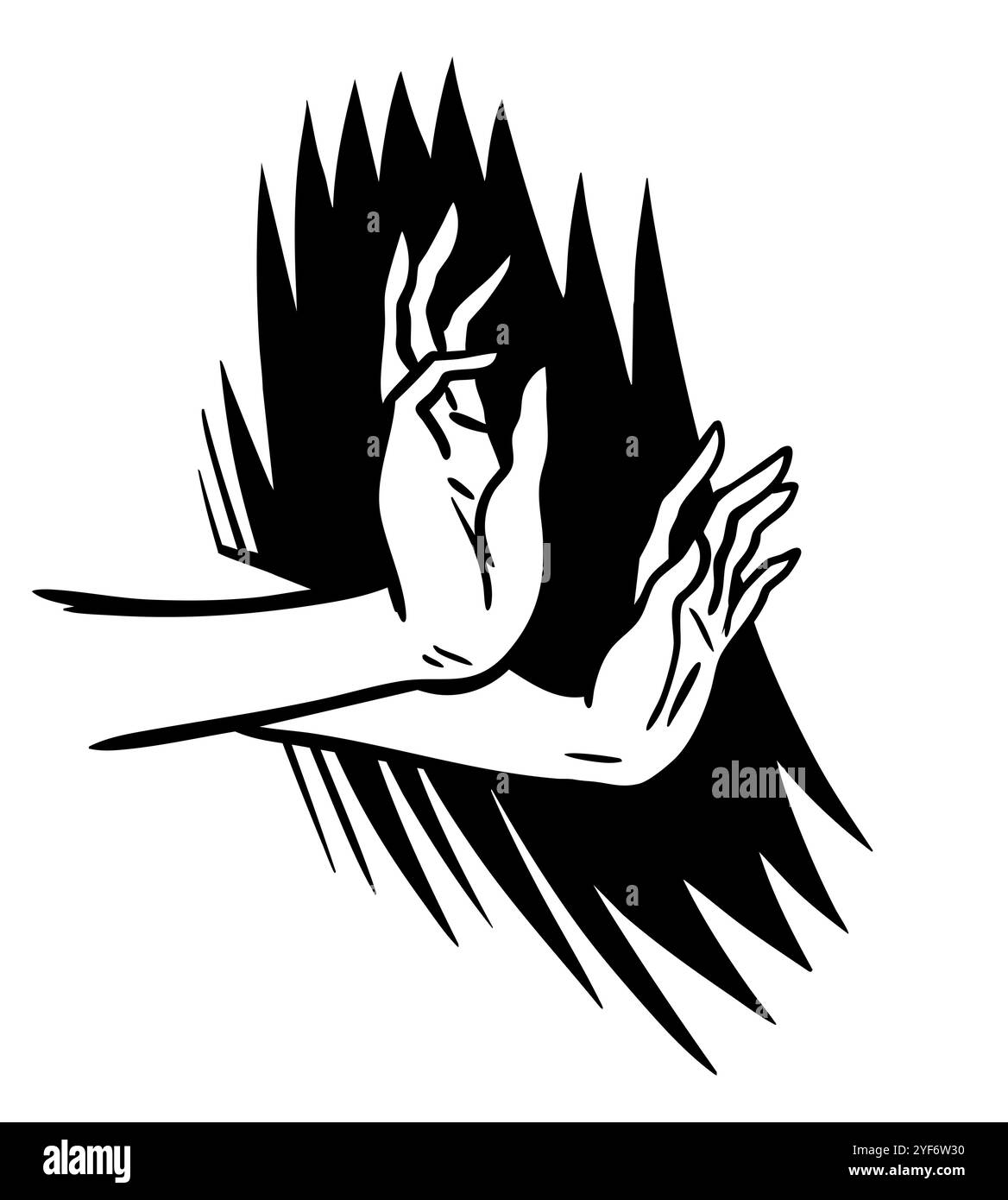 Defensive body language Black and White Stock Photos & Images - Alamy