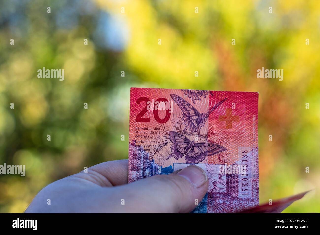 Swiss franc Currency Banknote. CHF Money Currency Stock Photo - Alamy
