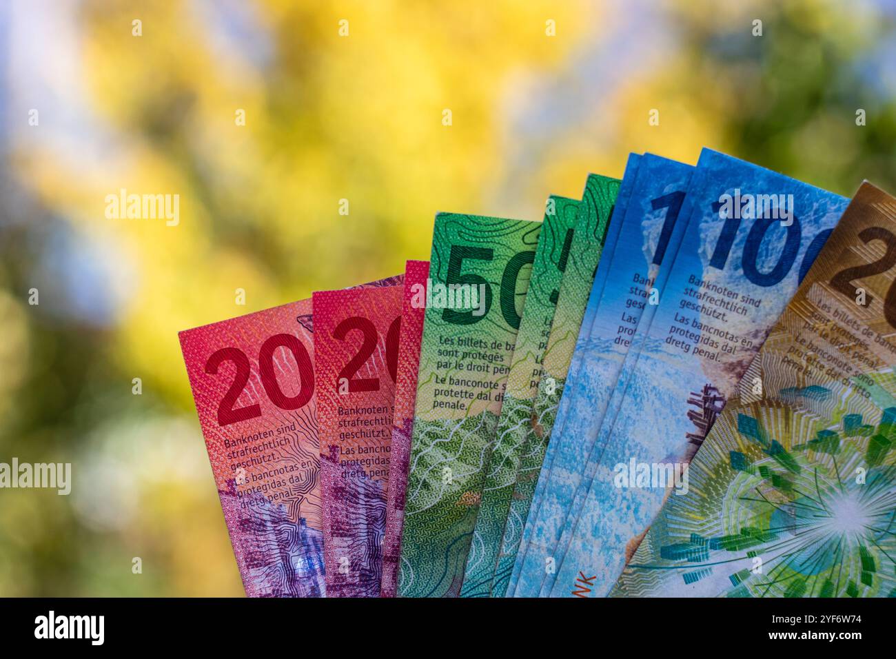 Swiss franc Currency Banknote. CHF Money Currency Stock Photo - Alamy