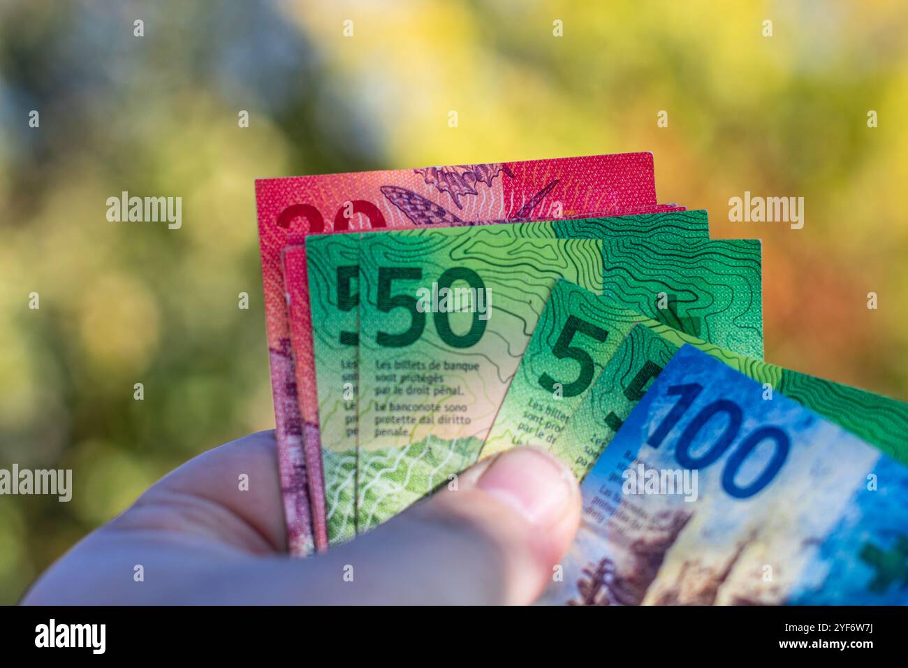 Swiss franc Currency Banknote. CHF Money Currency Stock Photo - Alamy
