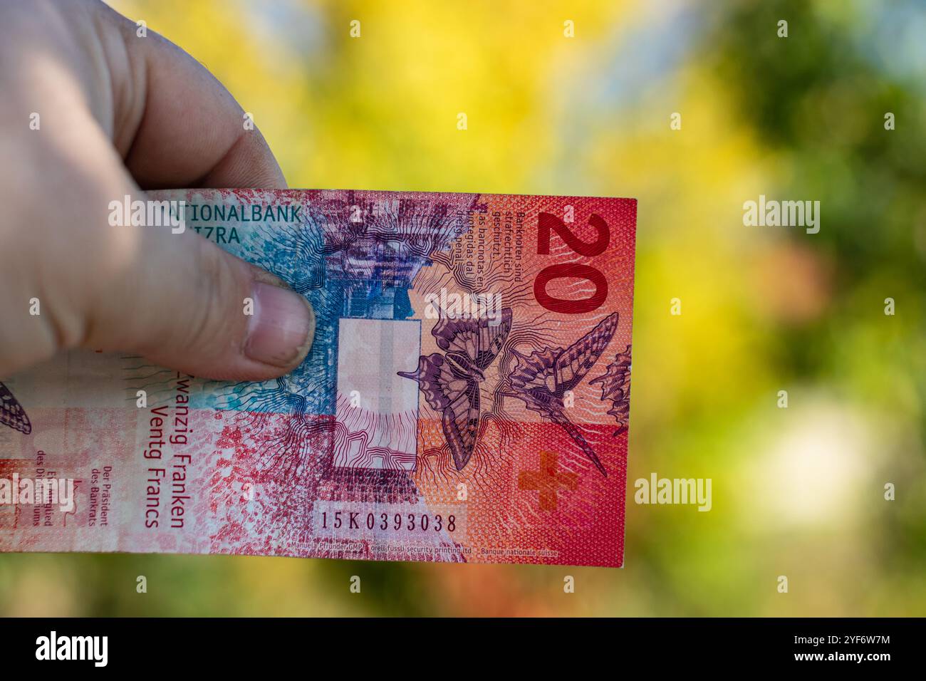 Swiss franc Currency Banknote. CHF Money Currency Stock Photo - Alamy