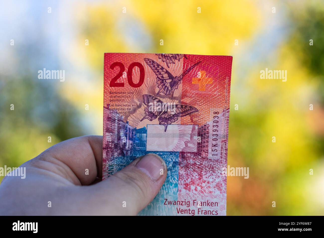 Swiss franc Currency Banknote. CHF Money Currency Stock Photo - Alamy