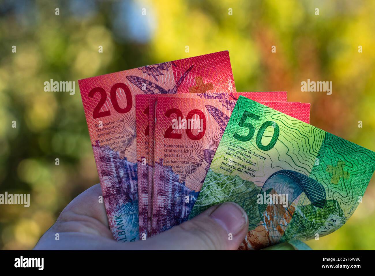 Swiss franc Currency Banknote. CHF Money Currency Stock Photo - Alamy