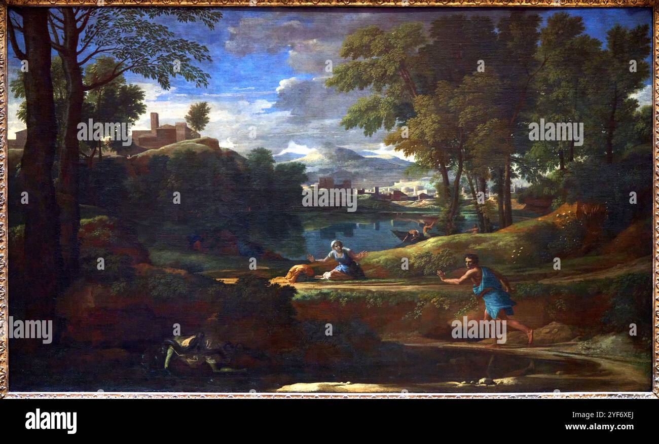 Landscape with a Man killed by a Snake, probably 1648, Nicolas Poussin ...