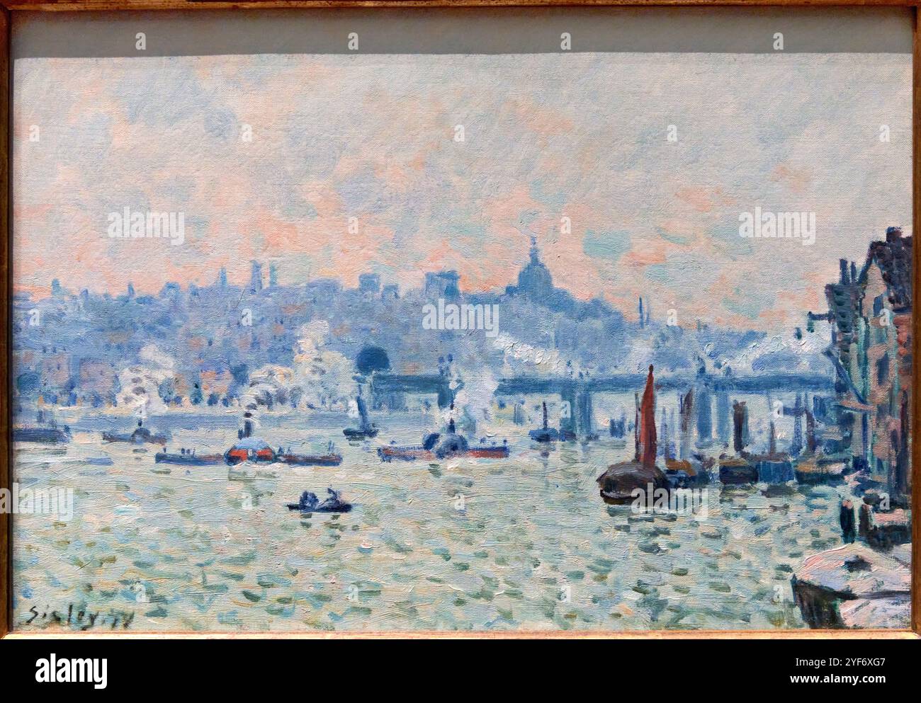 View of the Thames: Charing Cross Bridge, 1874, Alfred Sisley (1839 ...