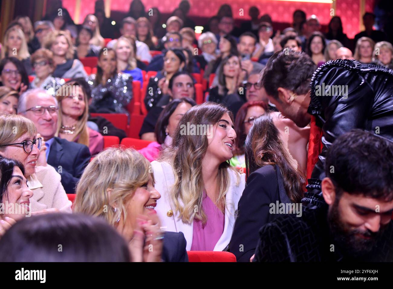 Rome: Rai Studios Auditorium Foro Italico. Broadcast Dancing with the Stars. In the photo ...