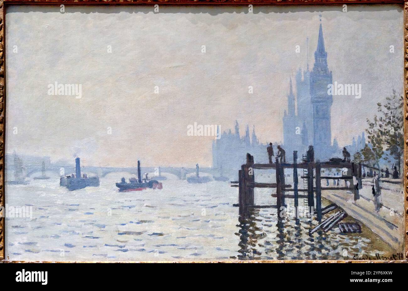 The Thames below Westminster,. about 1871, Claude Monet (1840-1926 ...