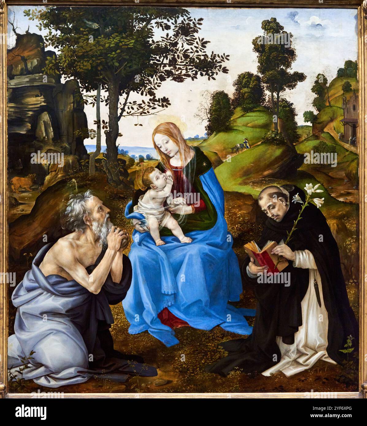 The Virgin and Child with Saints Jerome and Dominic, about 1485 ...