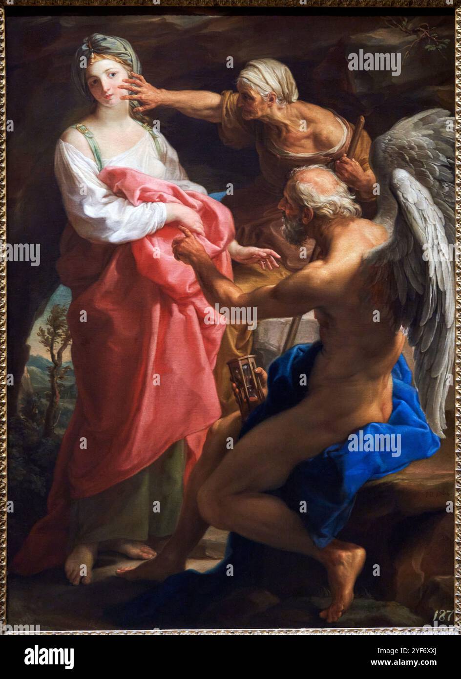 Time orders Old Age to destroy. Beauty, 1746, Pompeo Girolamo Batoni (1708-1787), The National ...