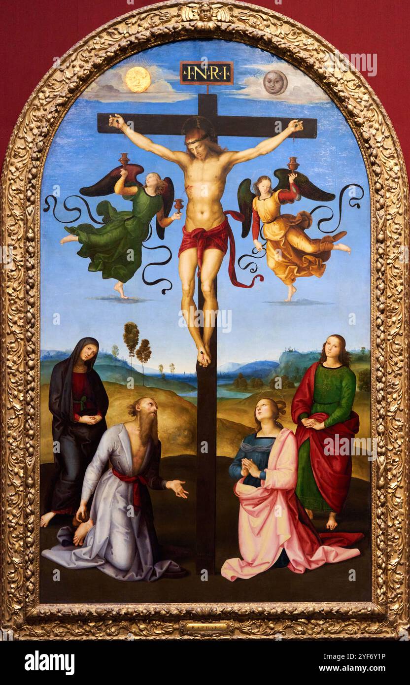 The Mond Crucifixion, about 1502-1503, Raphael (1483-1520), The National Gallery, London, UK ...
