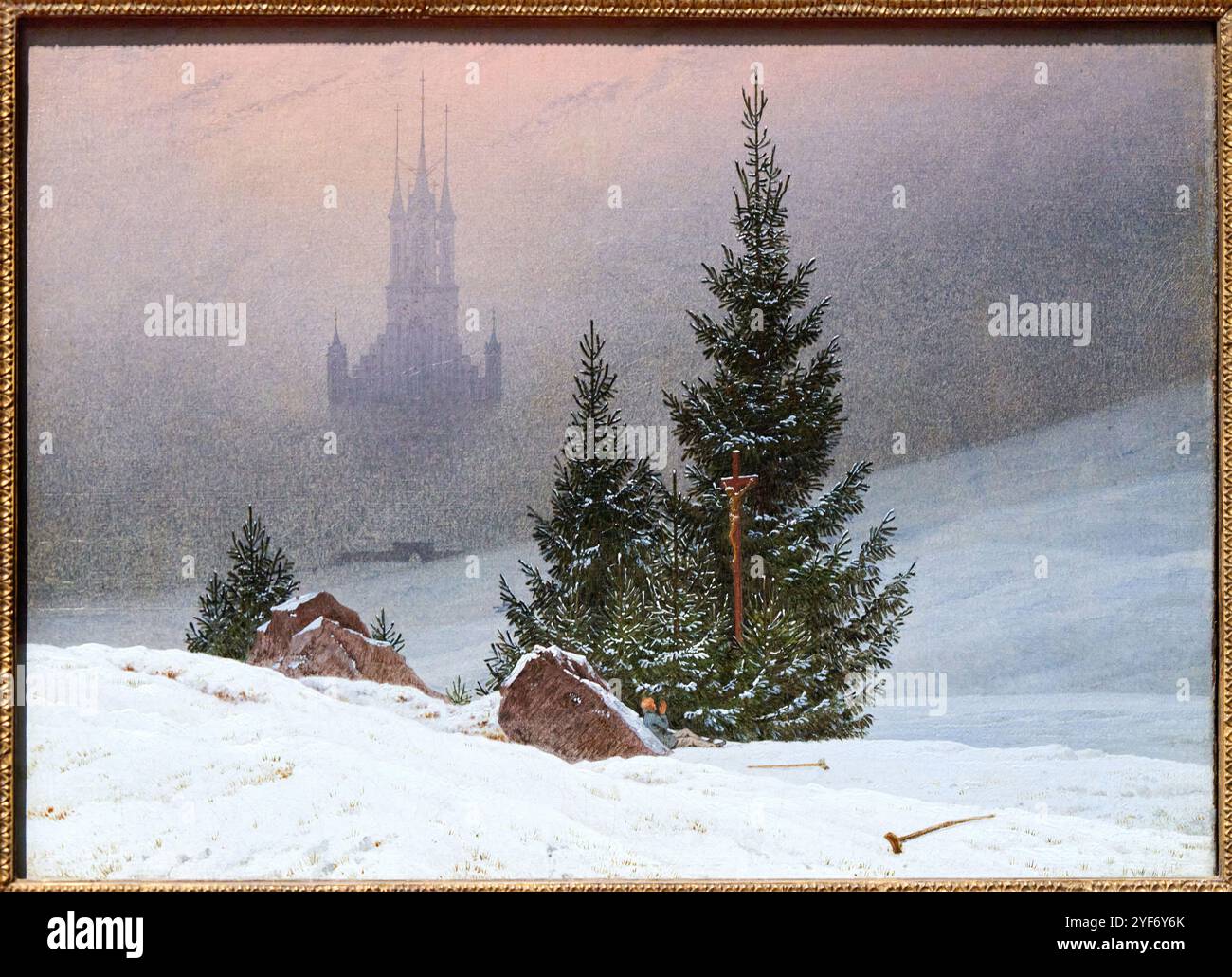 Caspar david friedrich winter landscape hi-res stock photography and ...