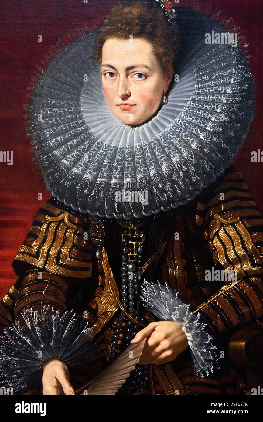 Detail, Portrait of the Infanta Isabella, about 1615, Studio of Peter ...
