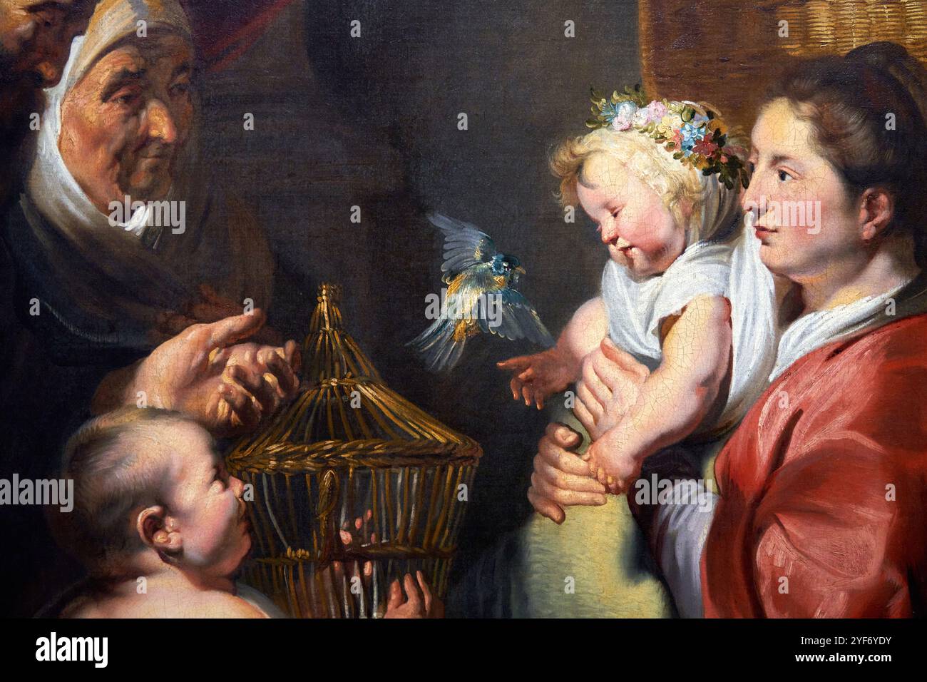 Detail, The Virgin and Child with Saint John and his Parents, about ...