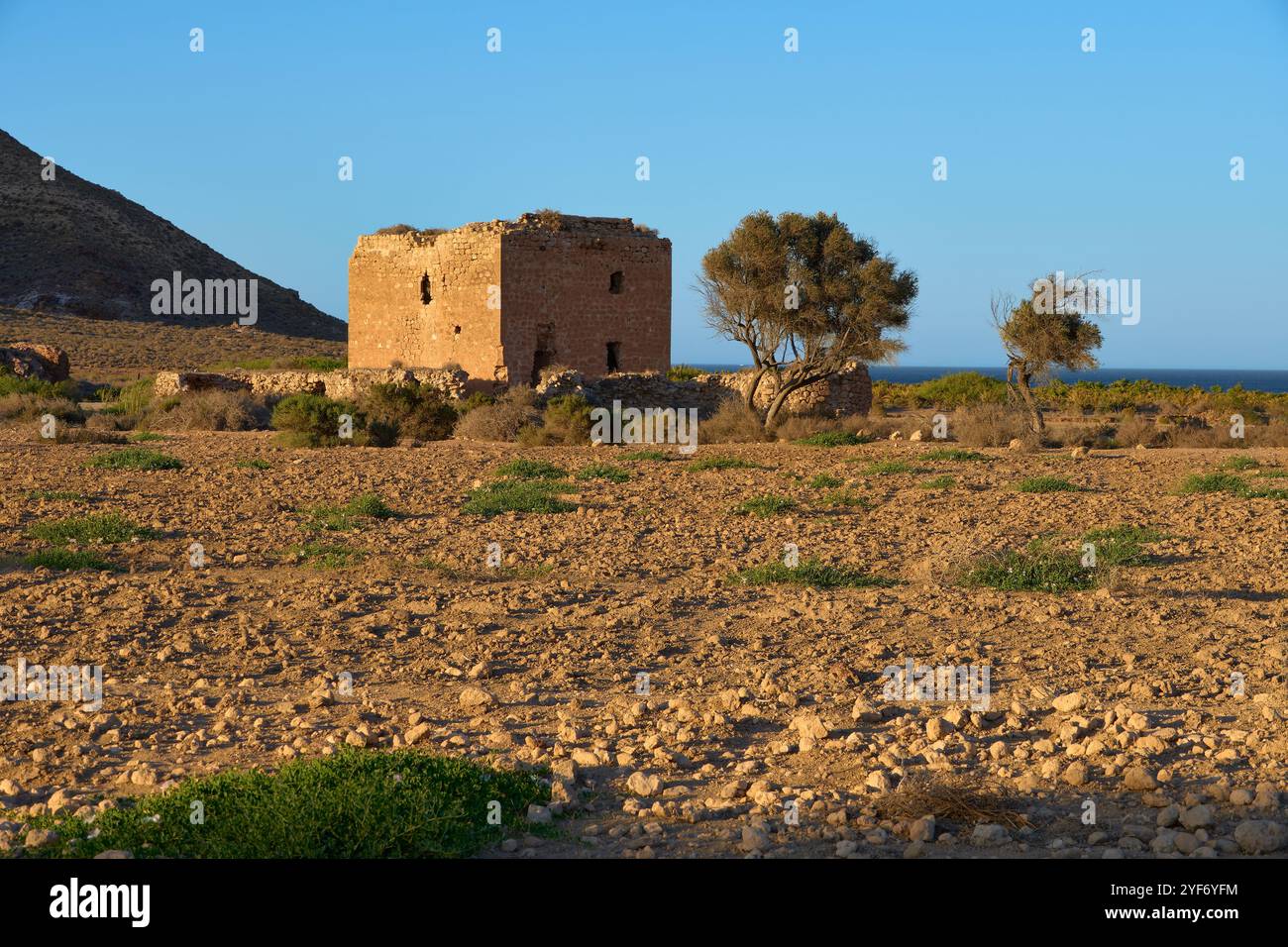 Torre de los Alumbres-La Ermita,Rodalquilar Stock Photo - Alamy