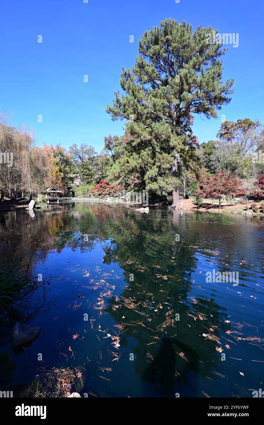 Lake at Maymont public park in Richmond, Virginia during Fall/Autumn ...