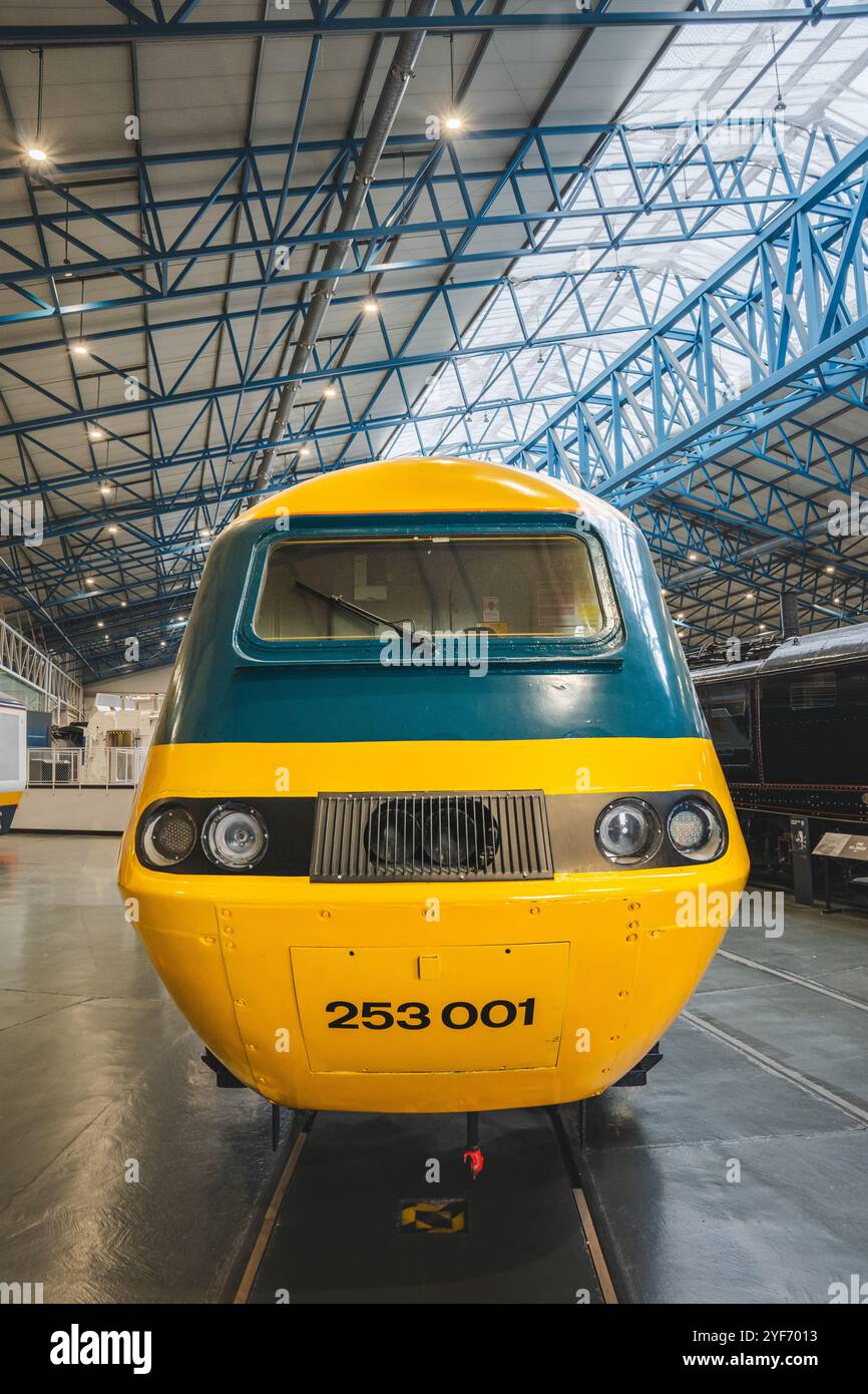 NATIONAL RAILWAY MUSEUM, YORK, UK - OCTOBER 6, 2024. Front view of an ...