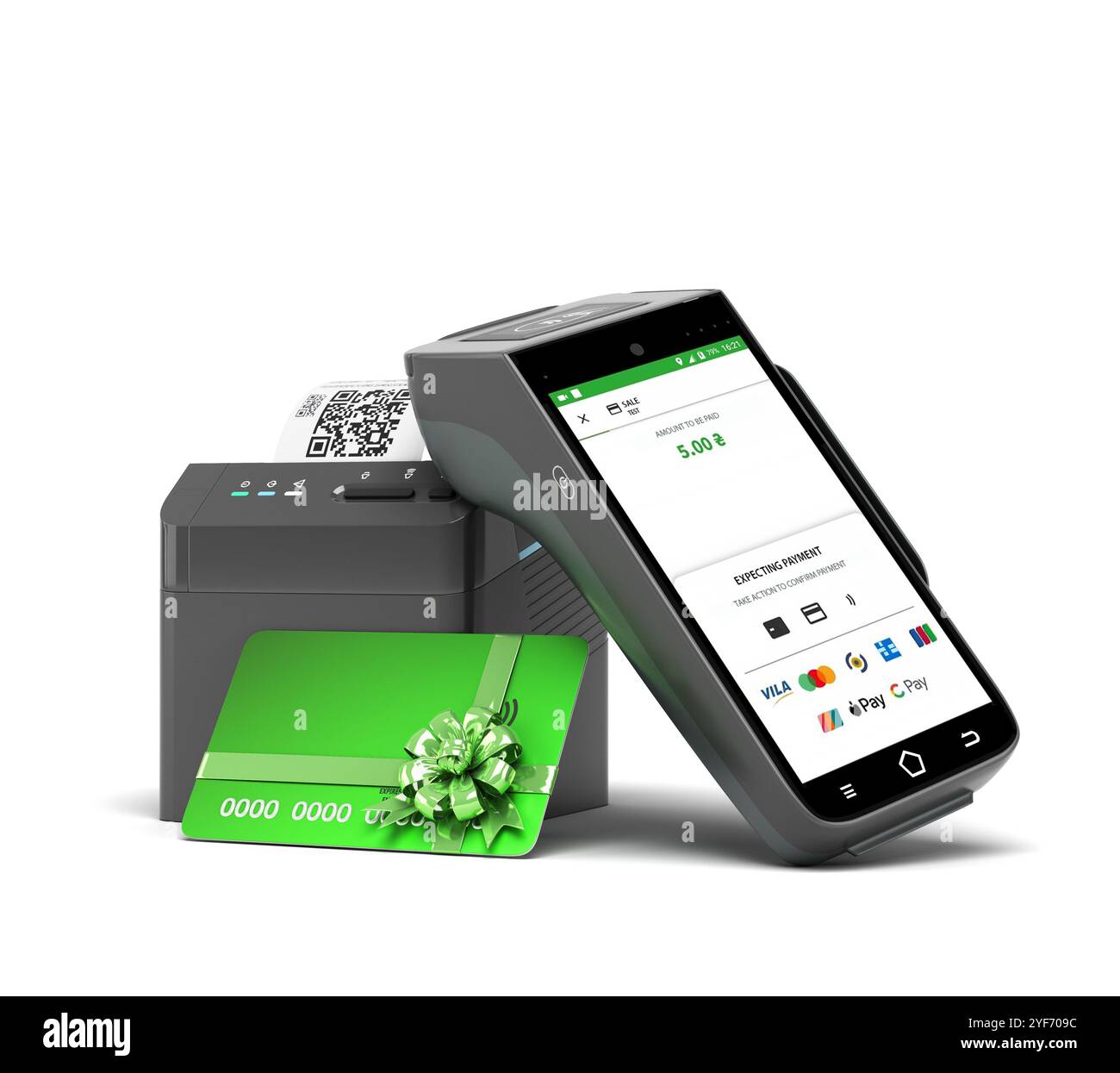 contactless payment with a gift card through the payment receipt ...