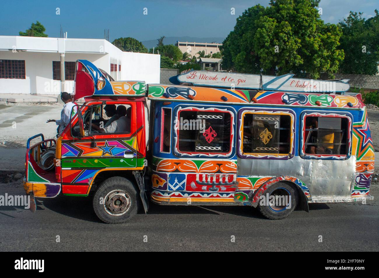 Tap tap taxi, Port au Prince, Haiti Stock Photo - Alamy