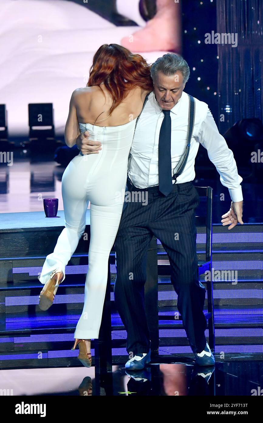 Rome: Rai Studios Auditorium Foro Italico. Broadcast Dancing with the Stars. In the photo: Luca ...