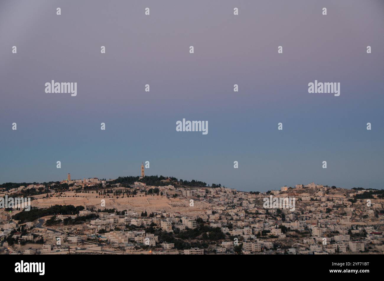 Panoramic view of Mount Scopus, the Mount of Olives and At-Tur Arab ...