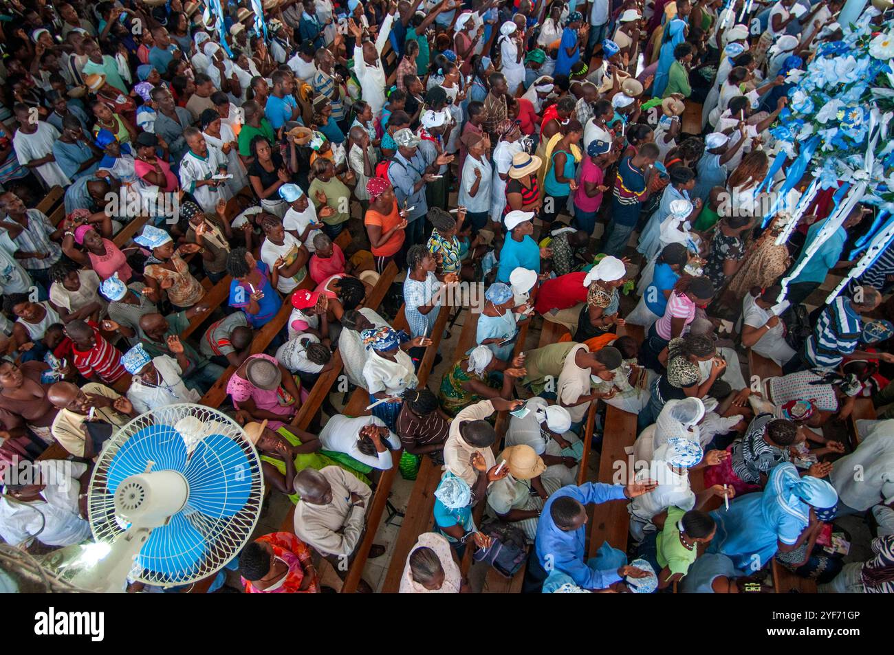 Inside the church of Our Lady of Mount Carmel. Haiti Voodoo Festival in ...