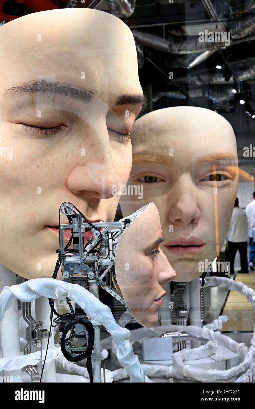 Robotic faces Tokyo Stock Photo - Alamy
